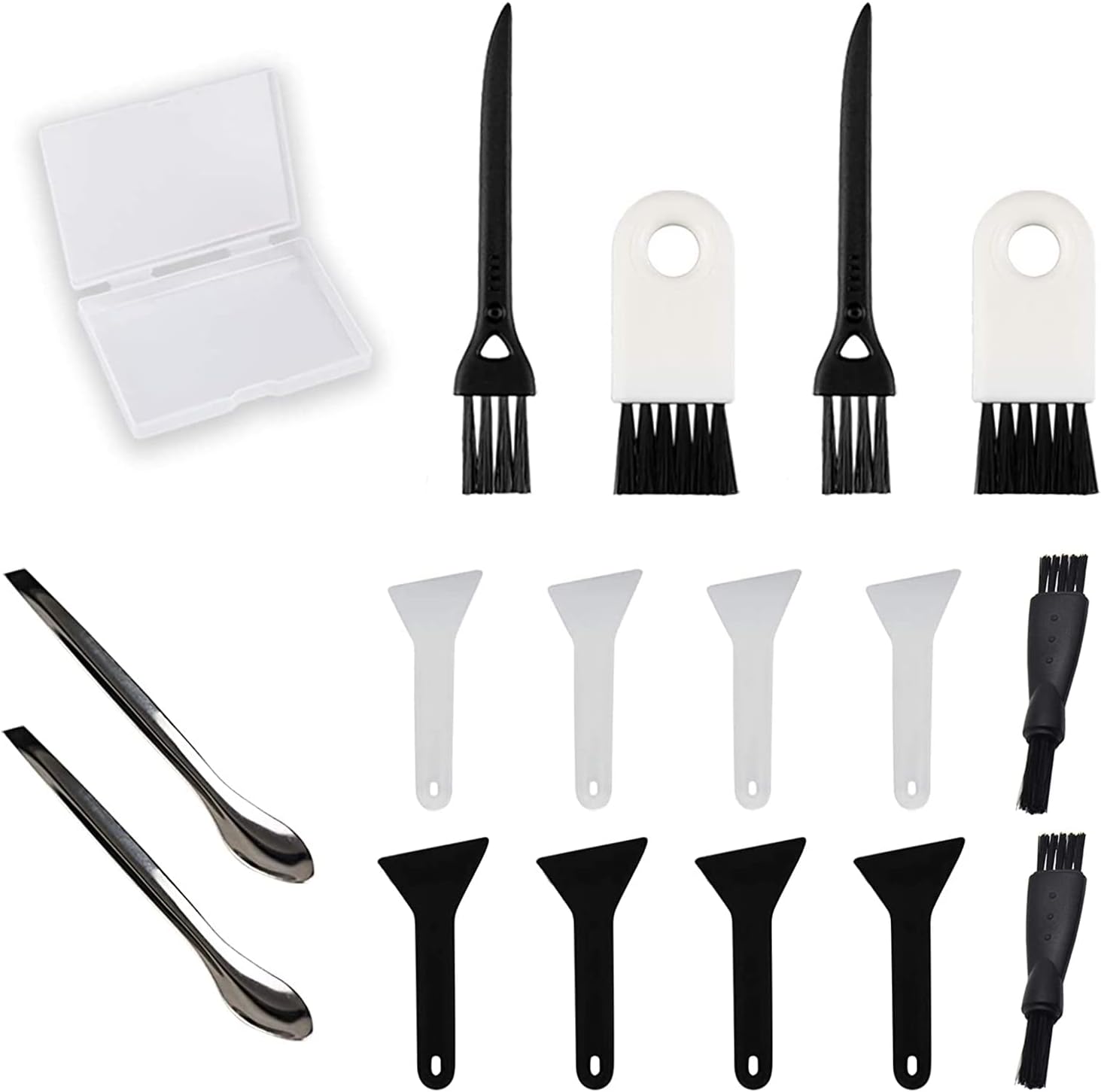 Black Scrapers and White Scrapers,Gristor Brushes and Spoons Kit with ...