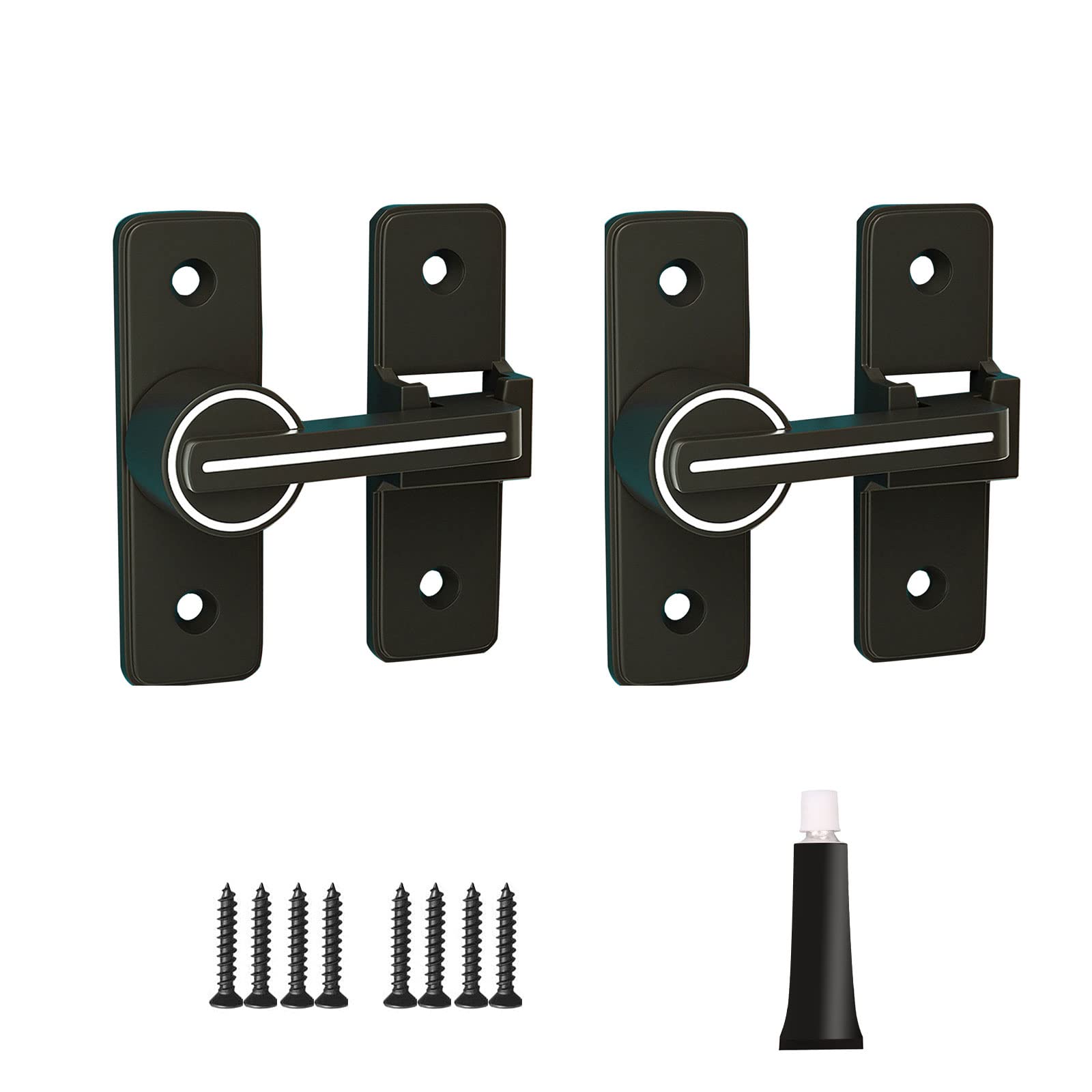 Gift2u 2pcs Barn Gate Flip Door Latch, 180 Degree Flip Sliding Barn ...