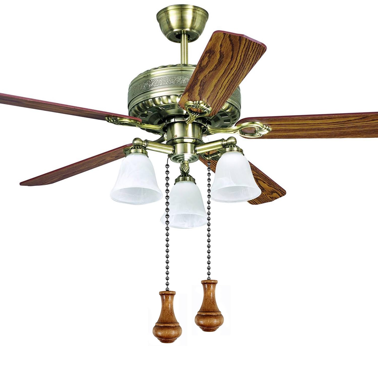 Snapklik.com : Dotlite 2Pack Retro Wooden Ceiling Fan Pull Chain ...