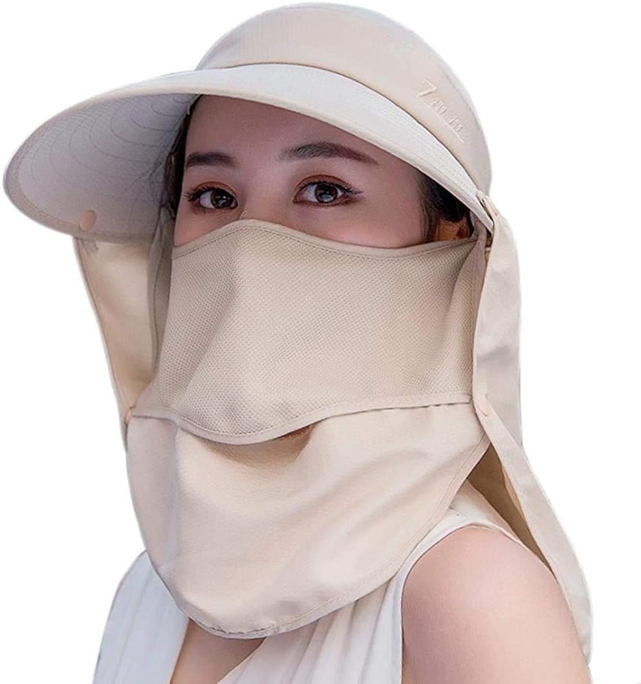 Tinkpin® Summer Protection Women Cap Mask for Summer Outdoor Cycling UV ...