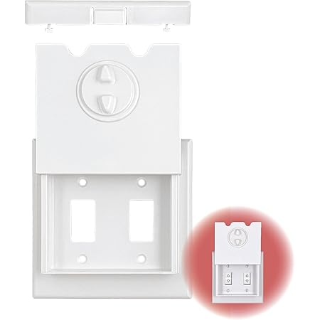 Amazon.com : HomeStar Safety Wall Switch Cover | Double Shutter Style ...