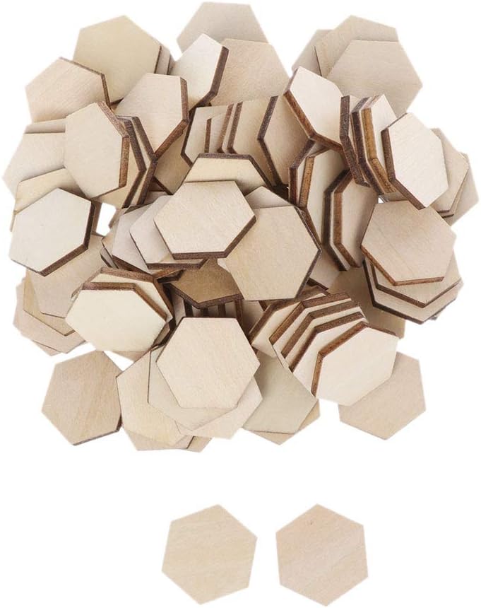 Amazon.com: Mgjyjy 50-200Pcs 10mm-60mm Optional Hexagon Laser Cut ...