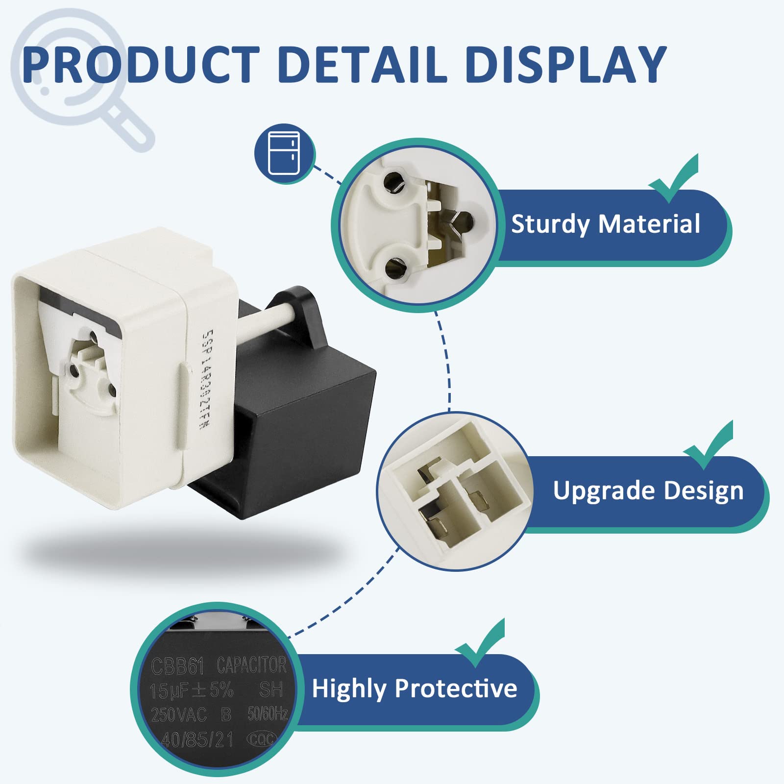 Snapklik.com : Refrigerator Compressor Start Relay And Capacitor ...