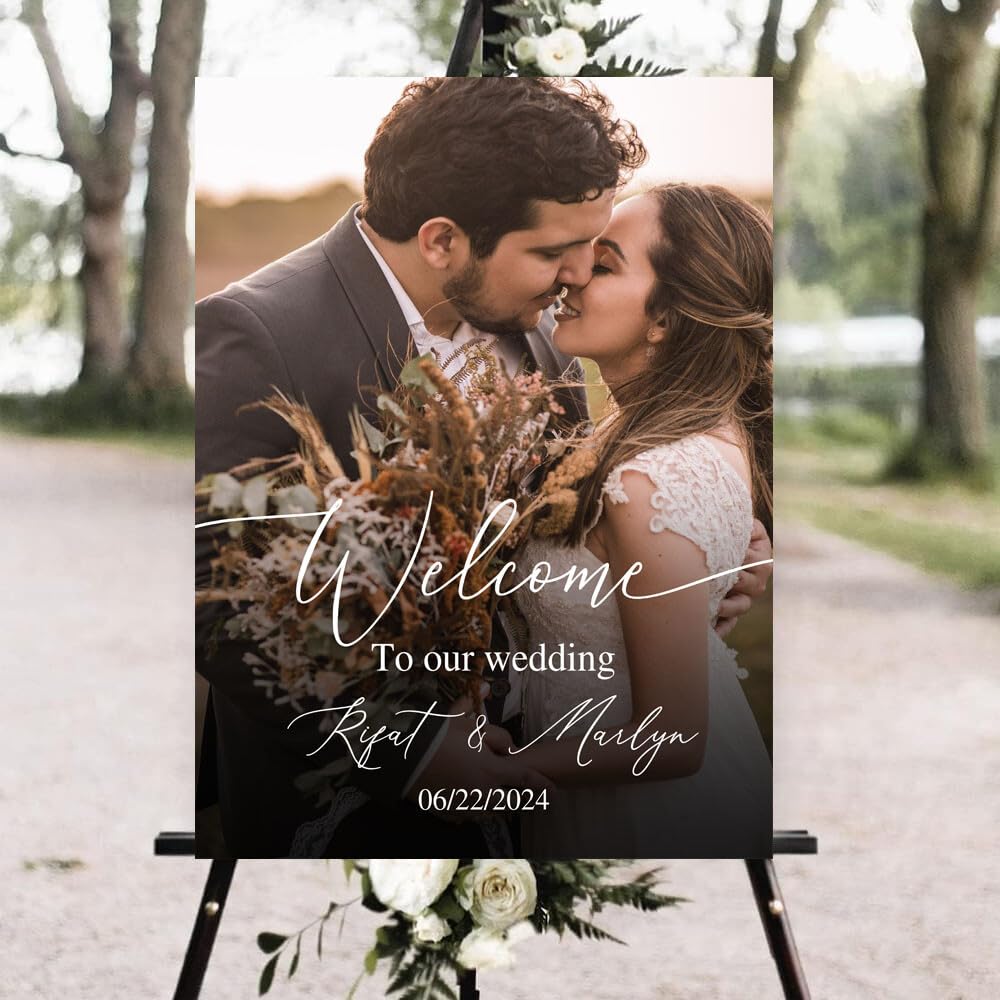 Amazon.com: Wedding Welcome Sign, Welcome To Our Wedding Sign, Custom ...