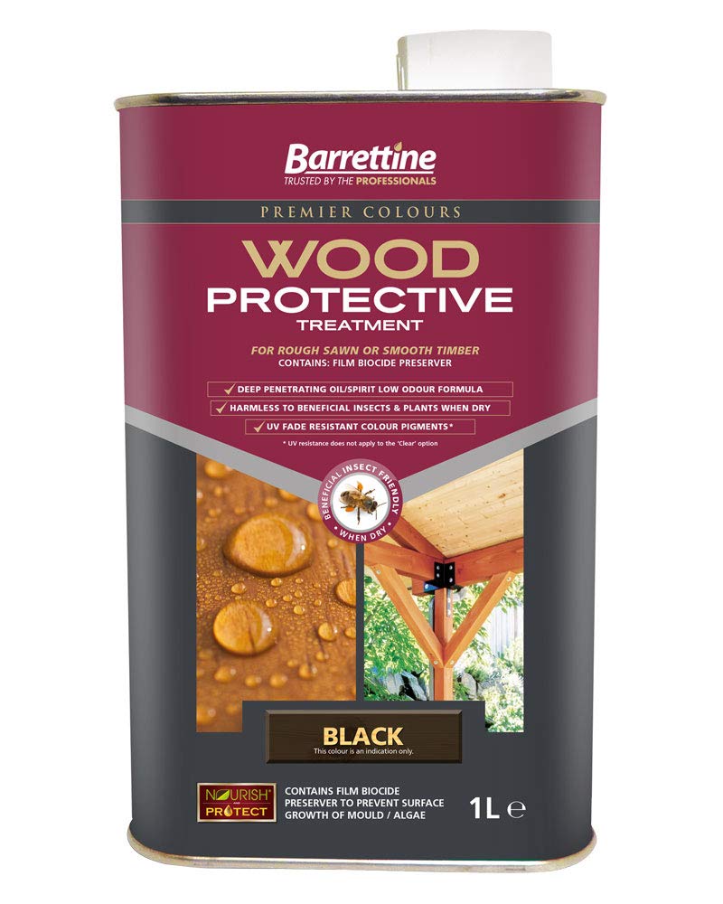 Barrettine Wood Protective Treatment 1L - Black : Amazon.co.uk: DIY & Tools