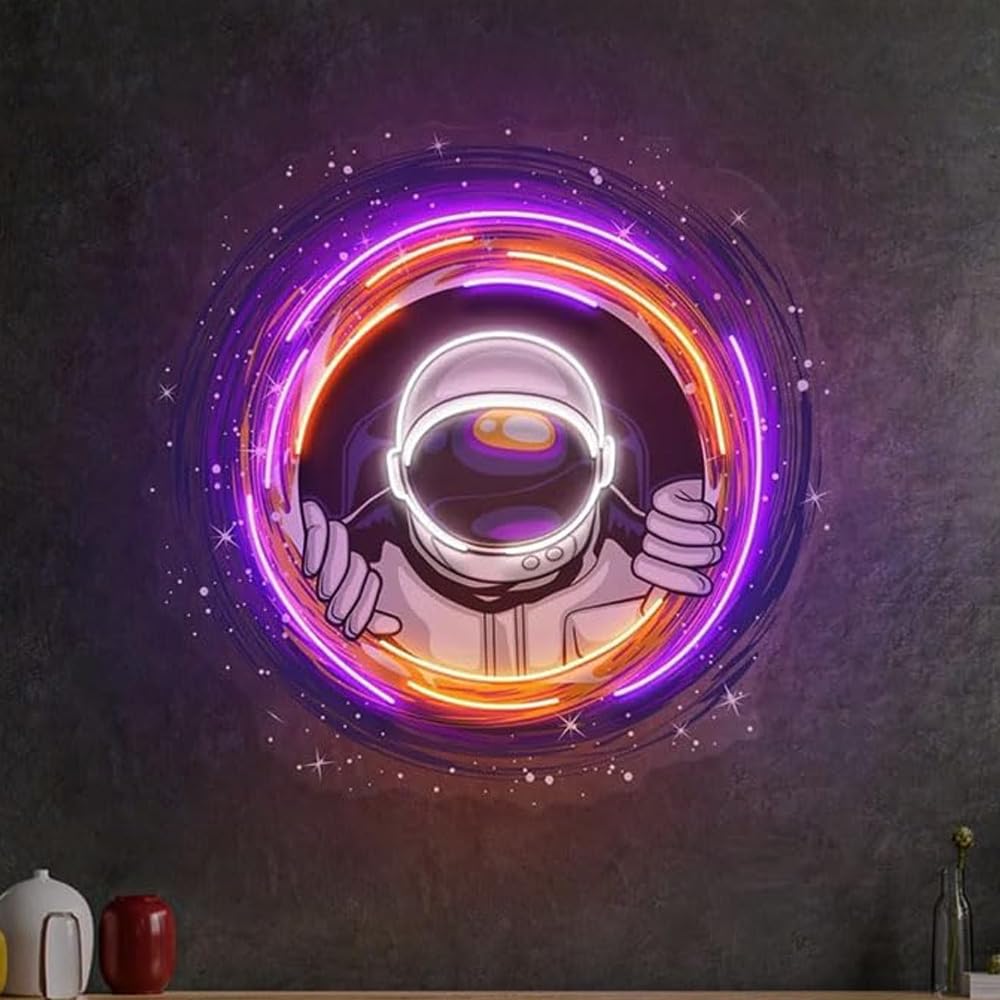 Amazon.com : Astronaut Neon Sign Cosmic Black Hole Neon Light Sign for ...