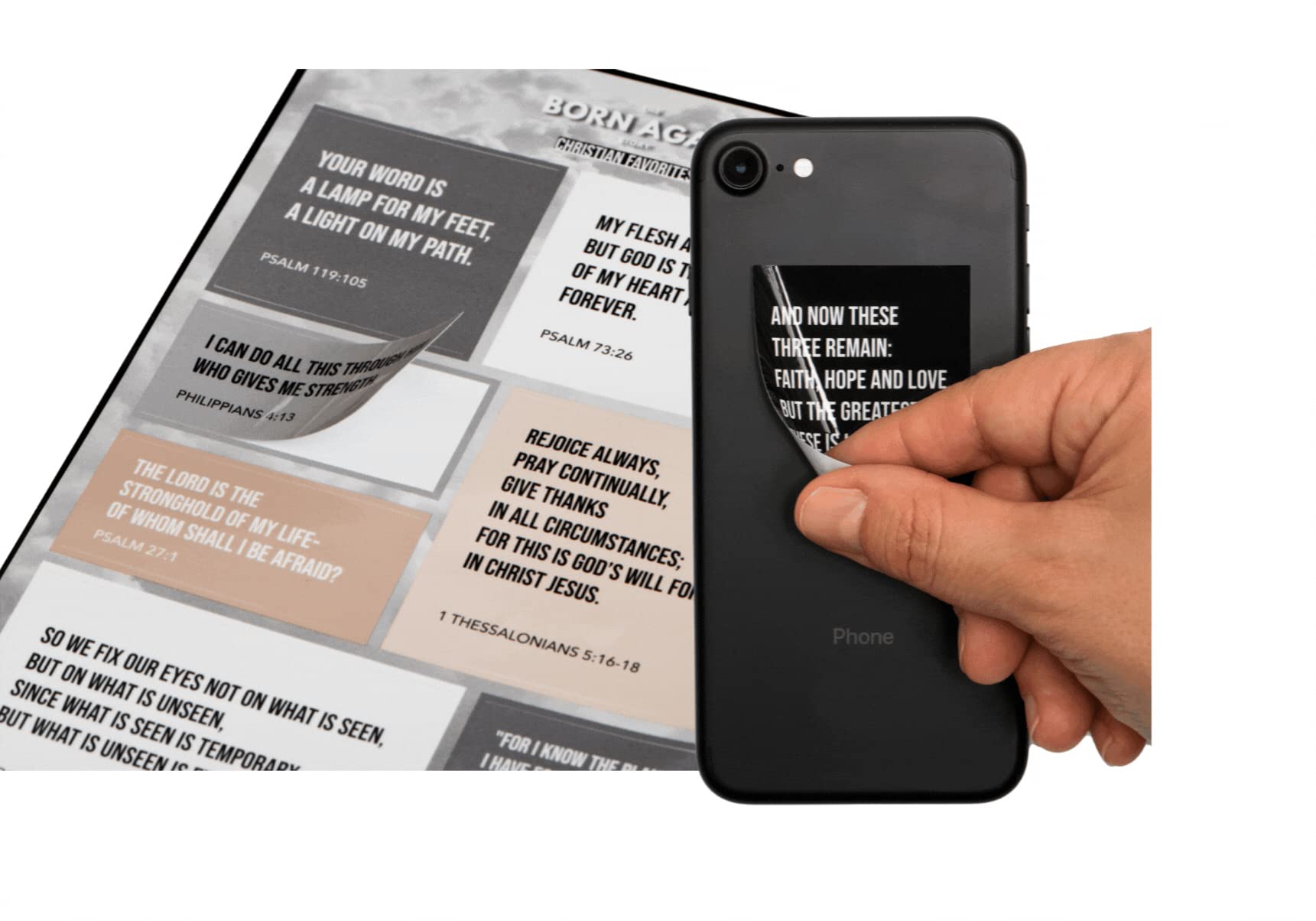 Buy Born Again Water-Resistant Bible Verse Stickers- Quality Vinyl ...