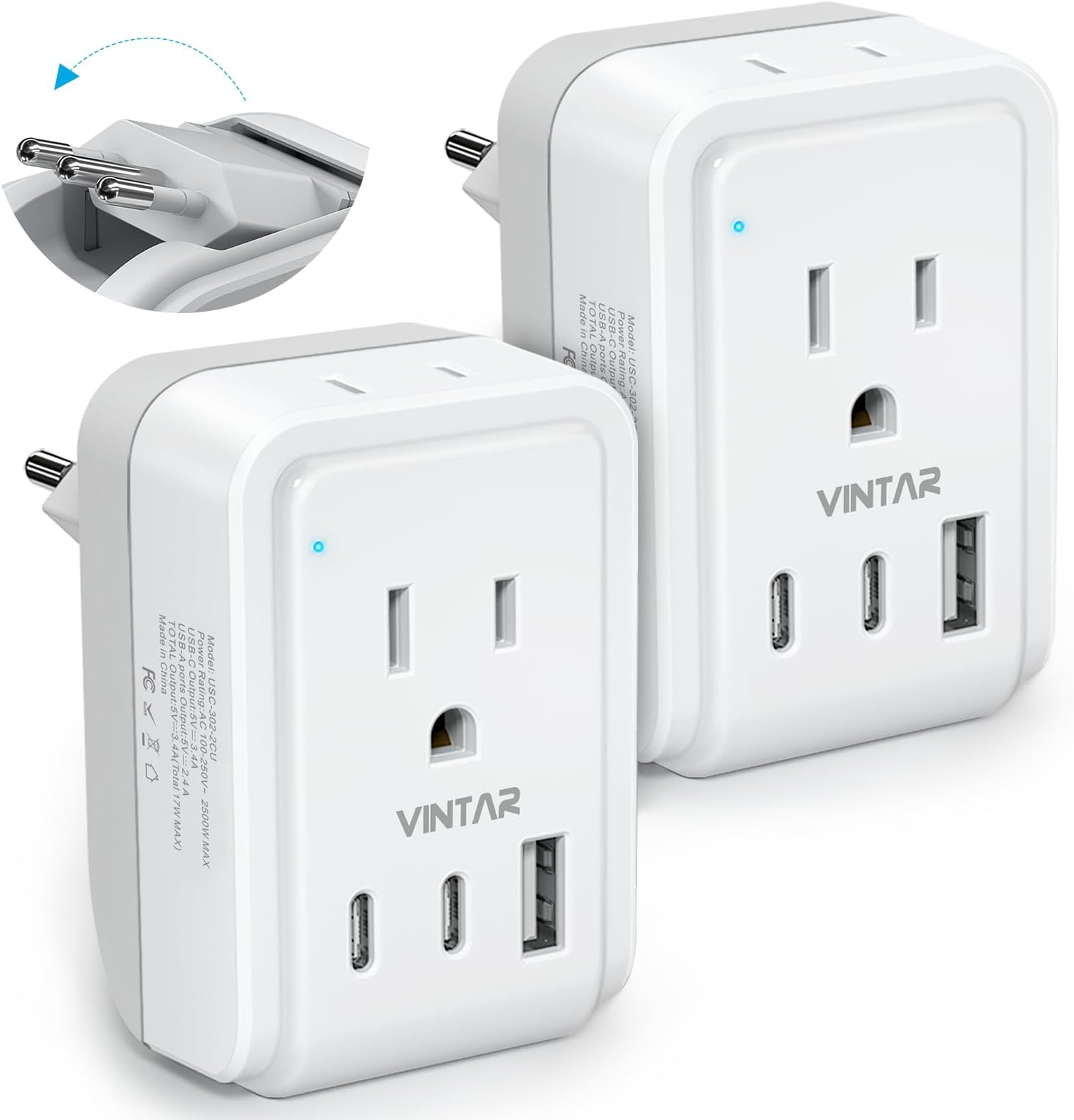 Amazon.com: United States to Chile Travel Power Adapter to Connect ...