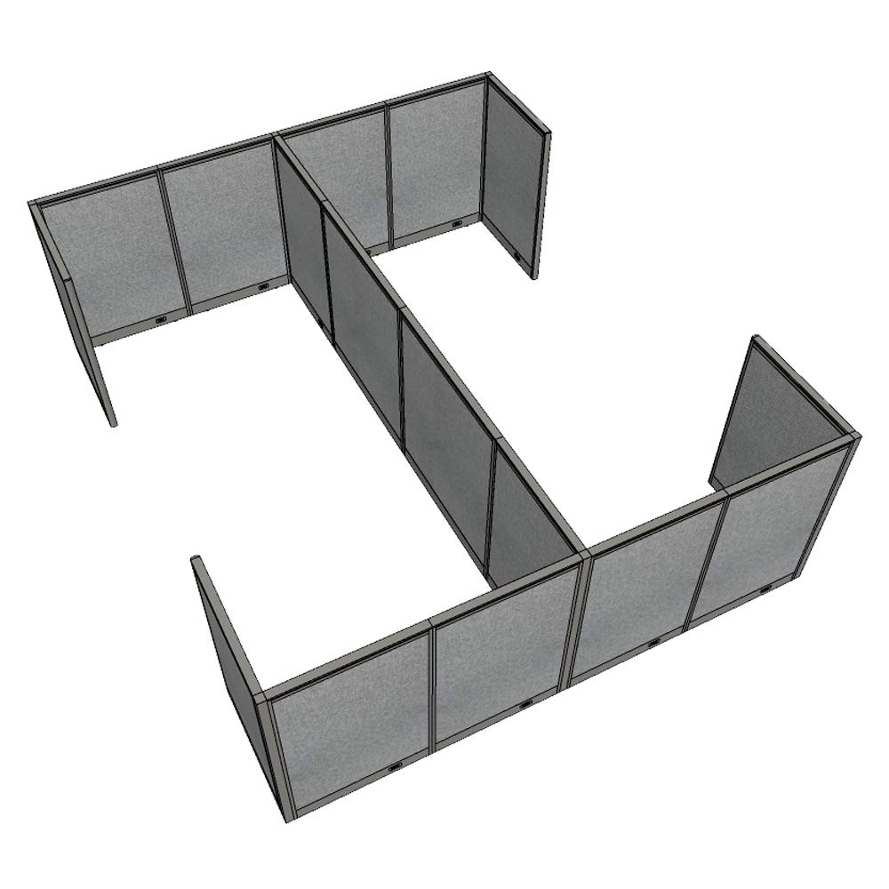 Amazon.com: G O F Double 4 Person Separate Workstation Cubicle (11'D x ...