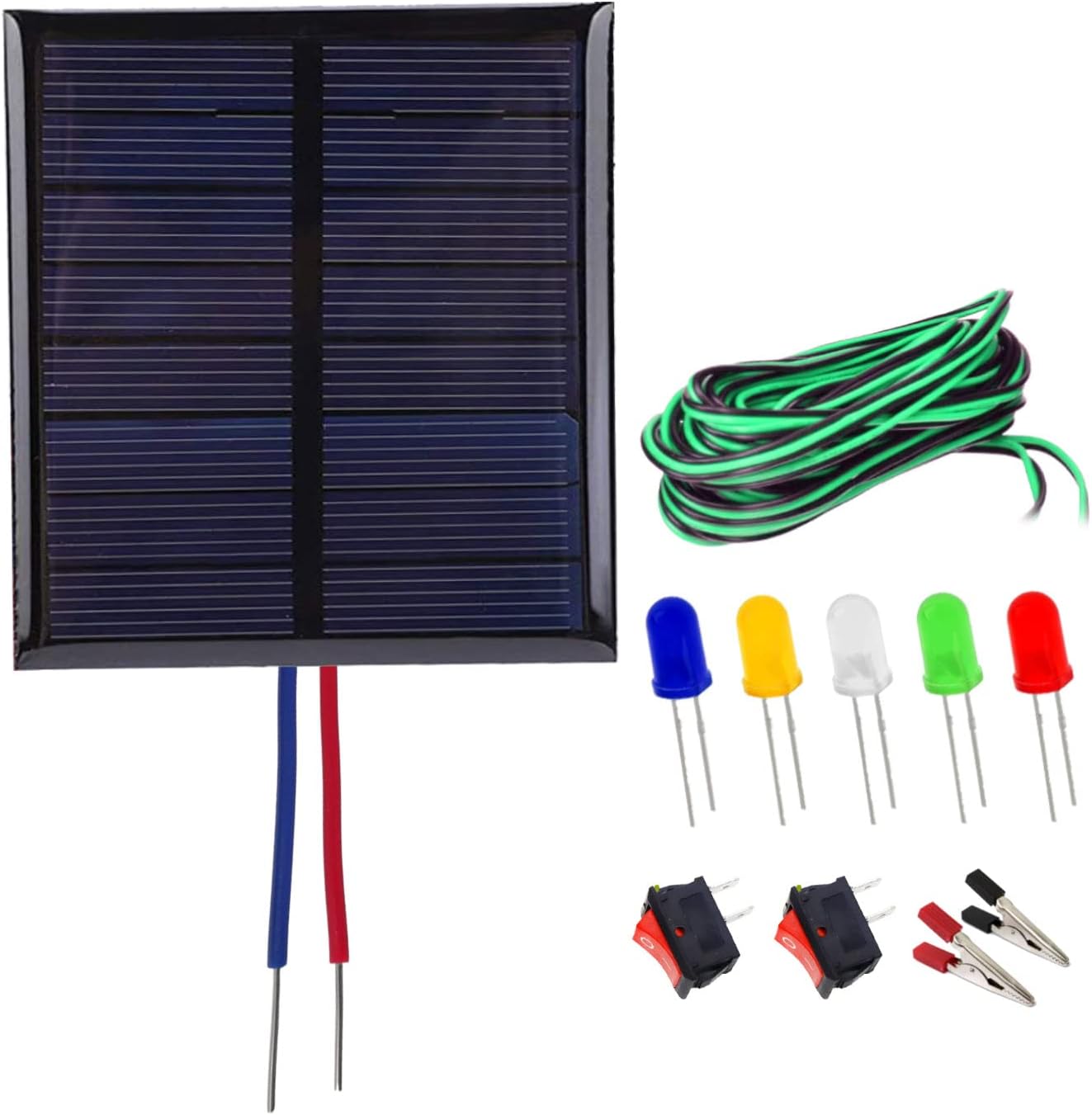 S P Solar for DIY, Solar Panel 6v- 100 mah, 70mm*70mm*03mm, Solar Panel ...