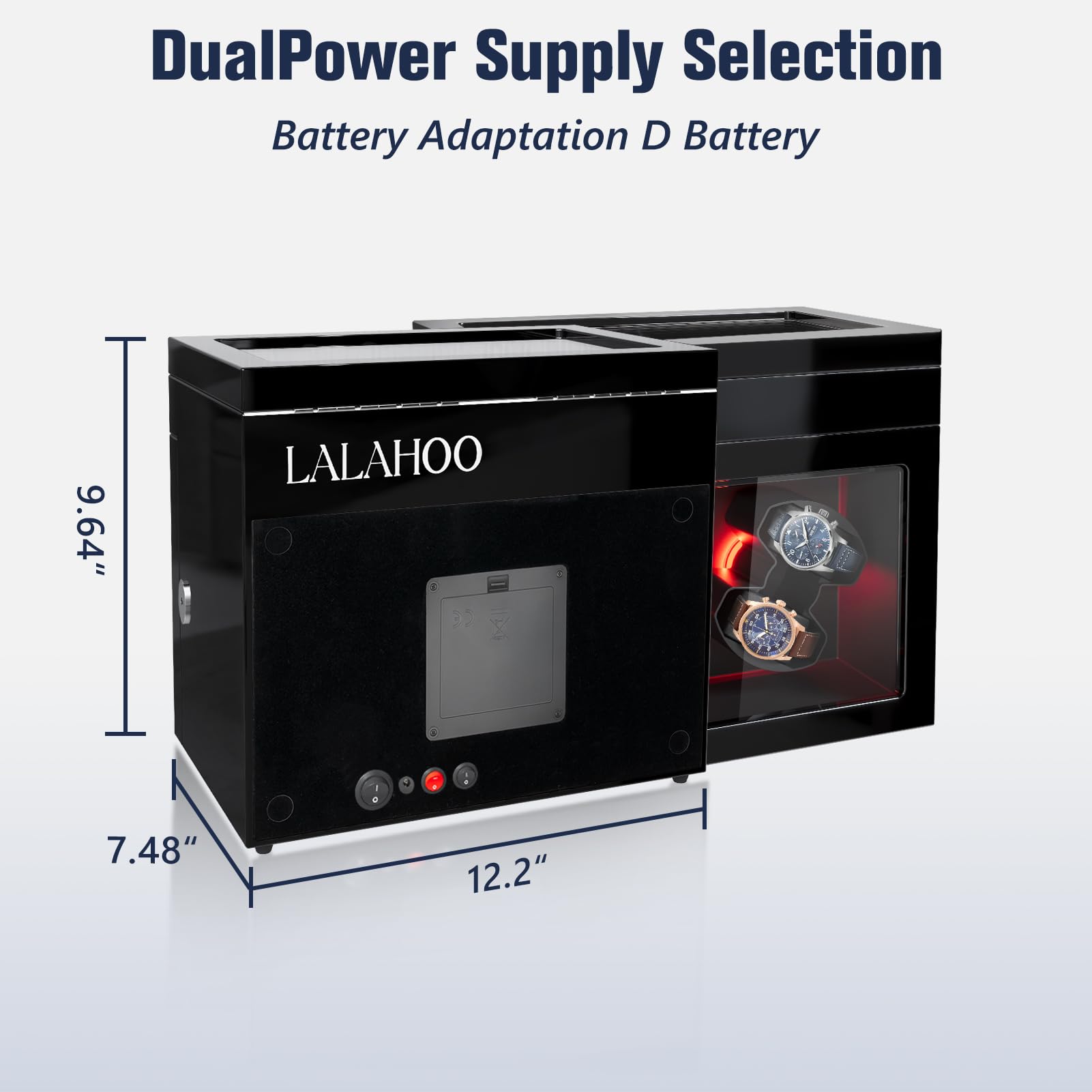 LALAHOO 4 Watch Winder for Rolex with Super Quiet Motor RGB LED Light ...