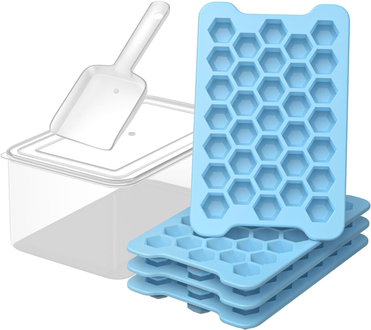 Amazon.com: Small Ice Cube Tray for Freezer: FDDAI Easy Release Ice ...