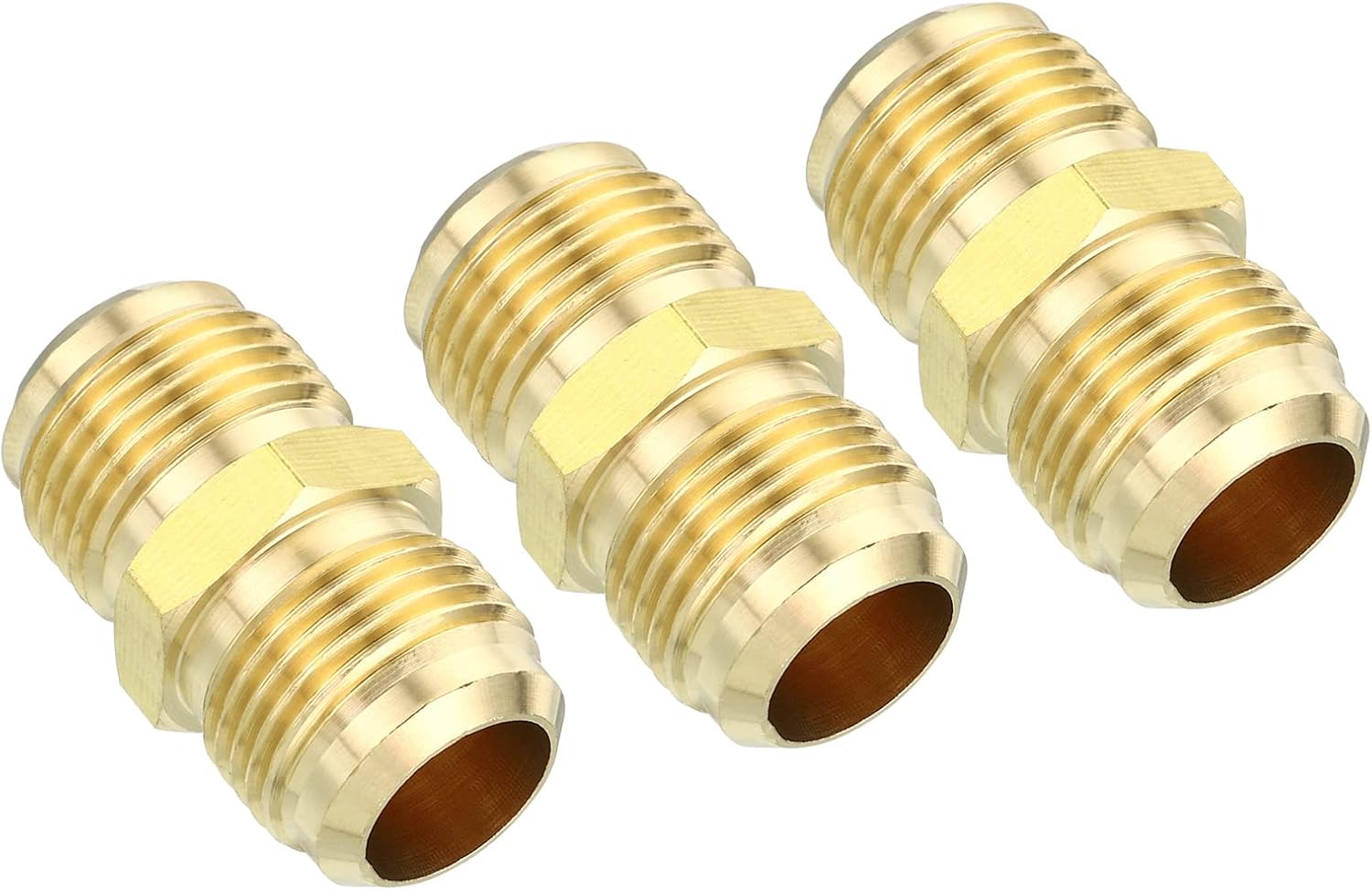 Amazon.com: PATIKIL 5/8"Male x 5/8" Male Brass Flare Union Connector, 3 ...