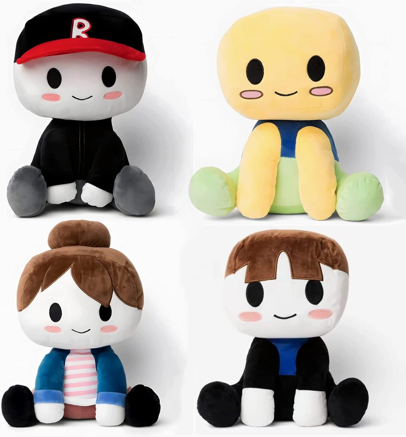 Amazon.com: TMFSO Blox Buddies Plush Set, 7.8" Noob, Guest, Bacon Dolls ...
