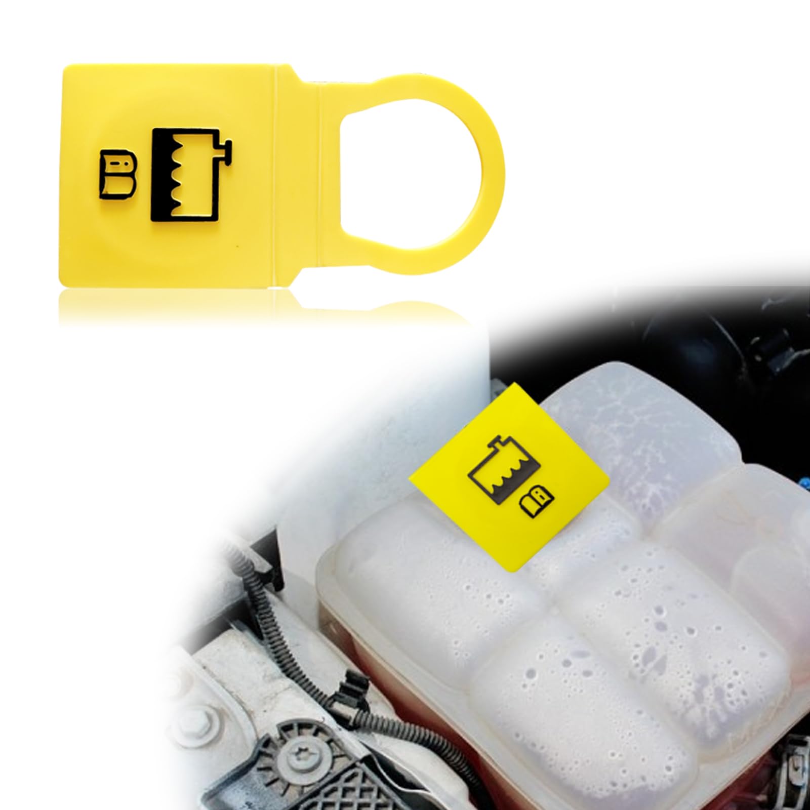 Amazon.com: 1pcs Yellow Engine Coolant Reservoir Cap, Coolant Reservoir ...
