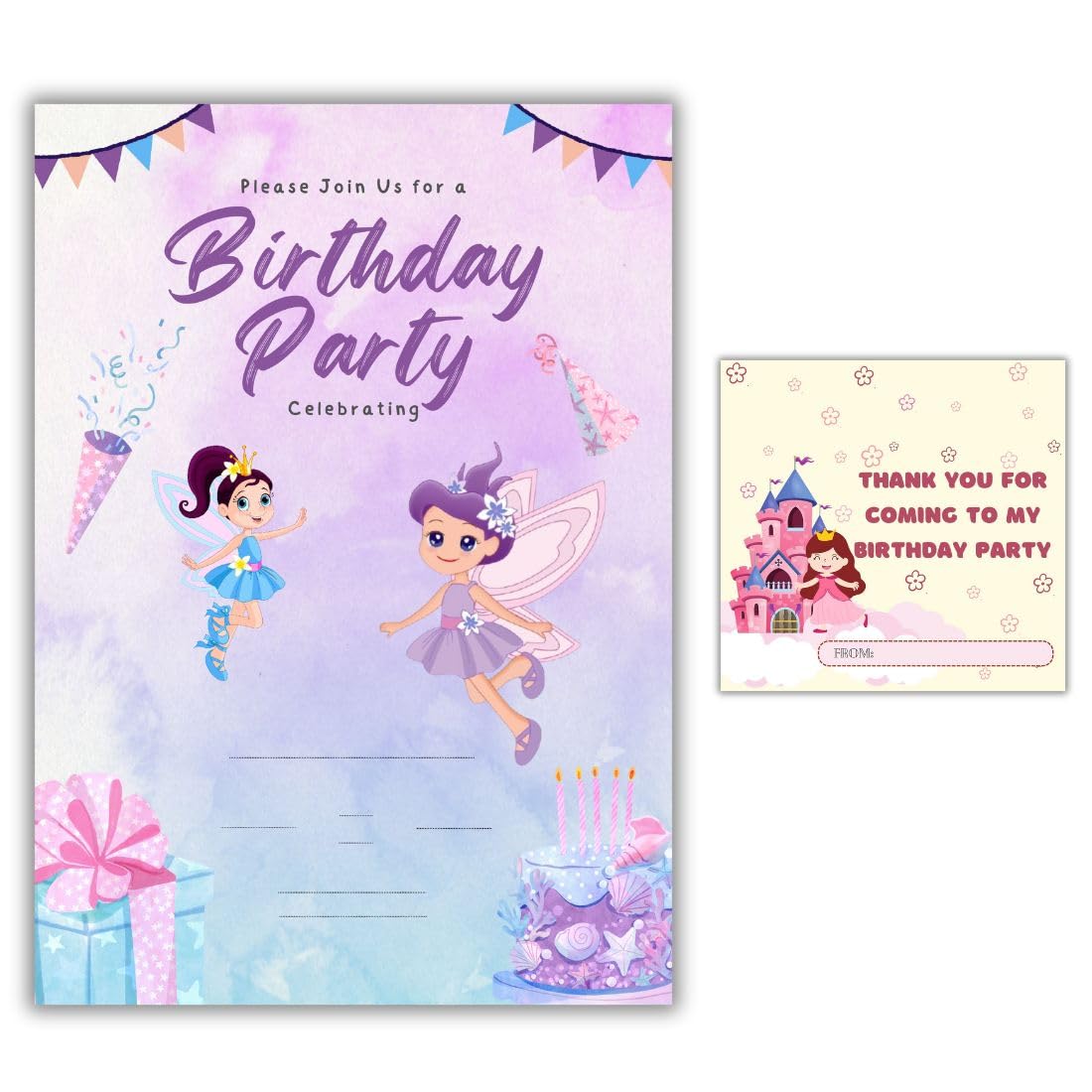 AanyaCentric Girls Birthday Party Invitations with Return Gift Sticky ...