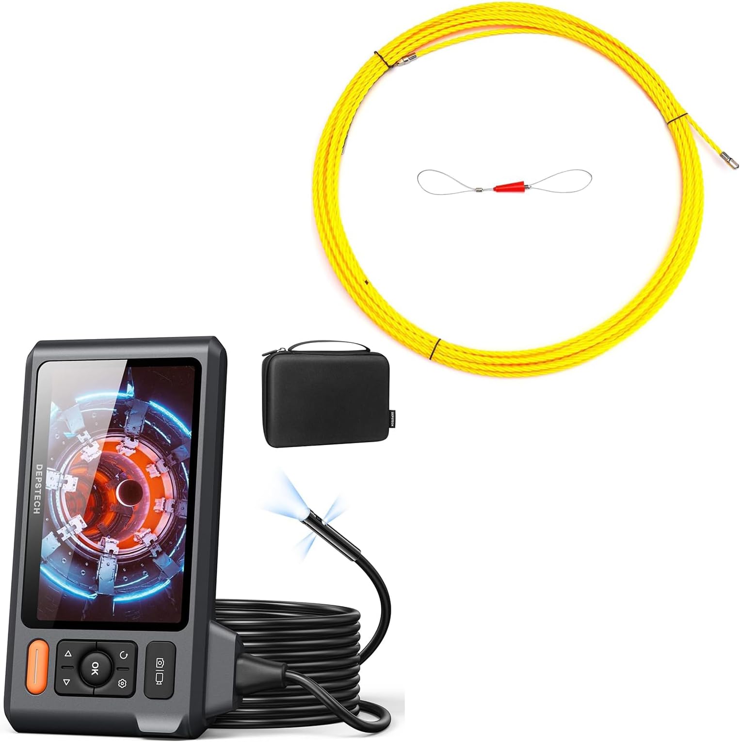 Amazon.com: DEPSTECH Triple Lens Borescope Inspection Camera, 5" IPS ...