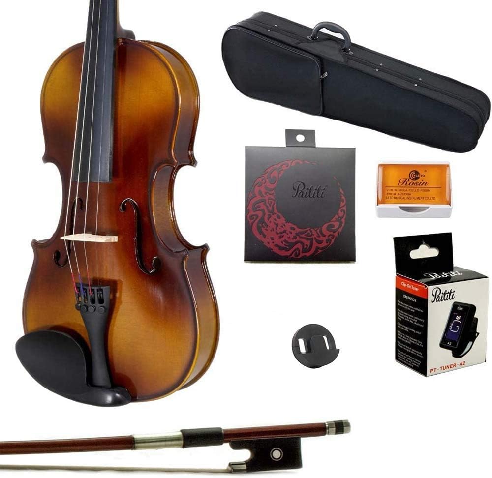 Amazon.com: ARTALL 1/16 Handmade Student Acoustic Violin Beginner Pack ...