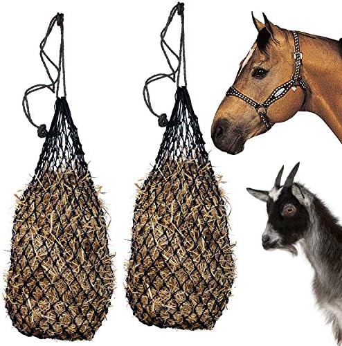 Amazon.com: Tudomro 4 Pcs Hay Net Slow Feeder Hay Nets for Horses 35 ...