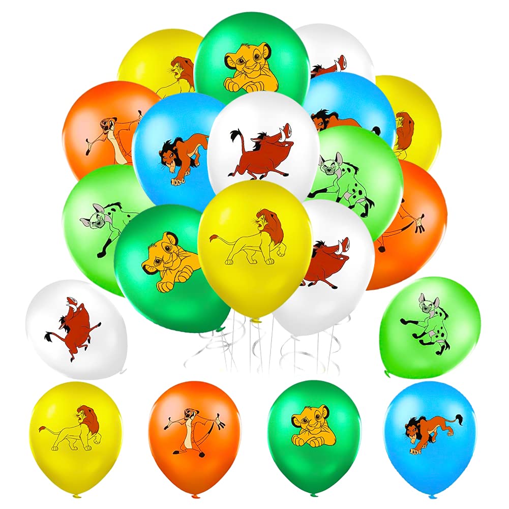 Buy Lion King Balloons Set Hilloly 36 Pcs Latex Multicoloured Balloons ...