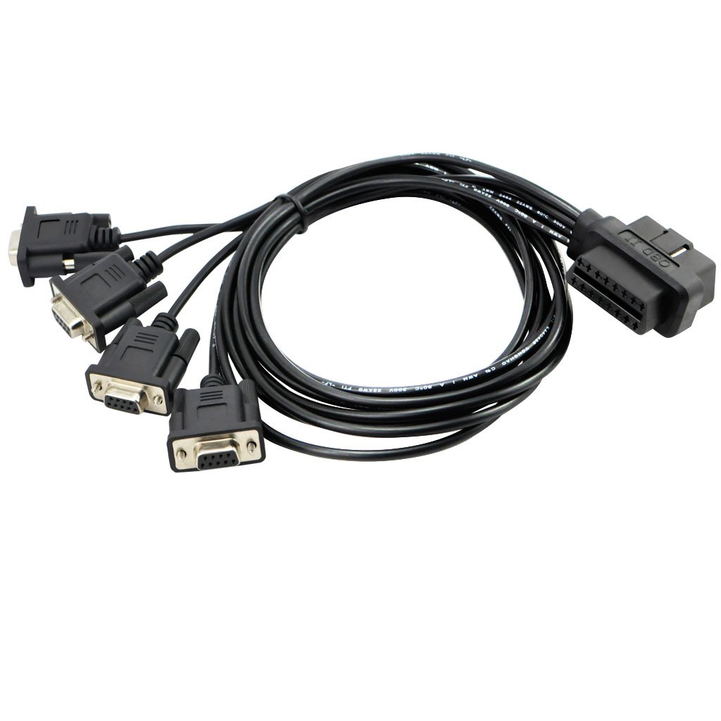 OLLGEN 2.1M 6.9ft OBD Male to 4 DB9 RS232 Interface Cable Adapter for ...