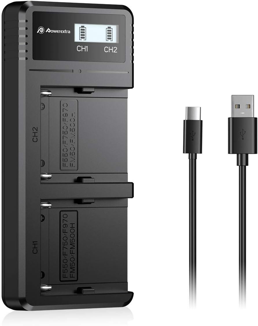 Amazon.com: Powerextra Fast Charger Dual USB Charger with LCD Display ...