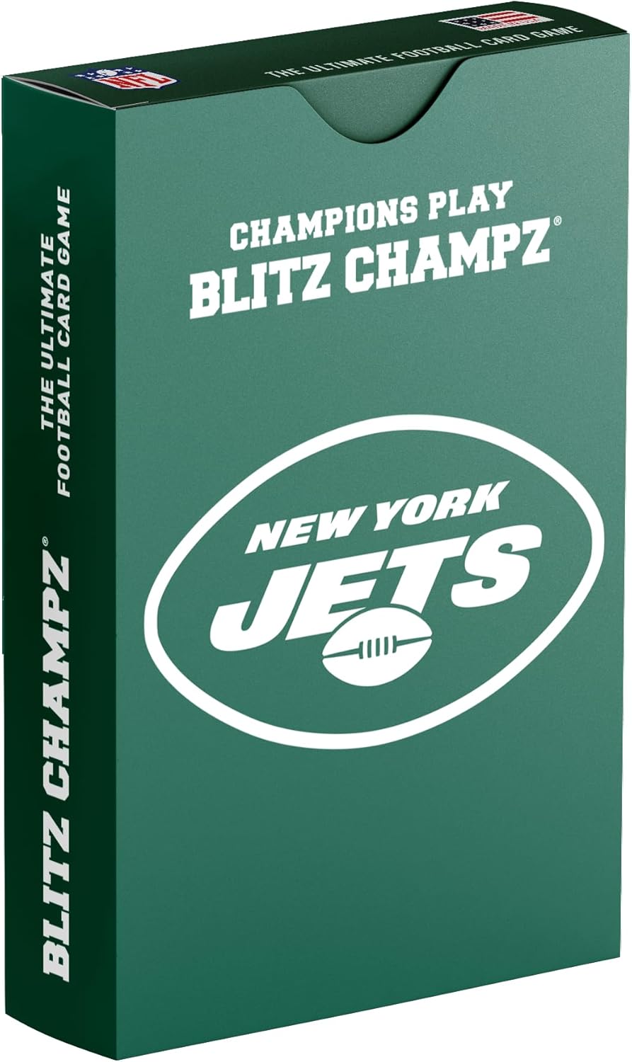Amazon.com: Blitz Champz New York Jets Card Game | Football Card Games ...