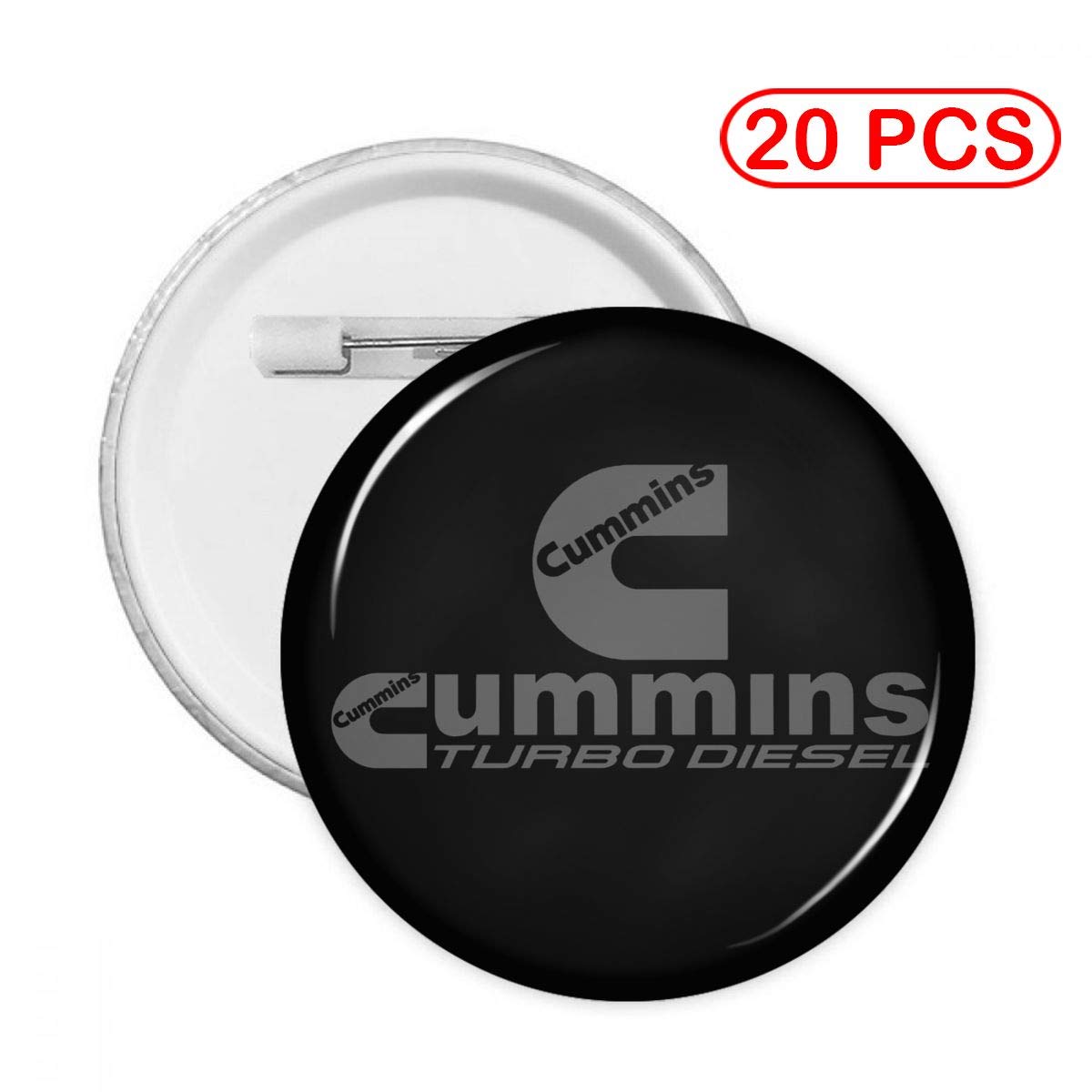 Buy Cummins Turbo Diesel Badge Button, Pin Round, Custom Button Badge ...