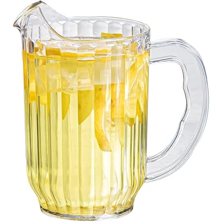 Amazon.com: Rtteri 16 Pack 32 oz Clear Plastic Water Pitcher Bulk Mini ...