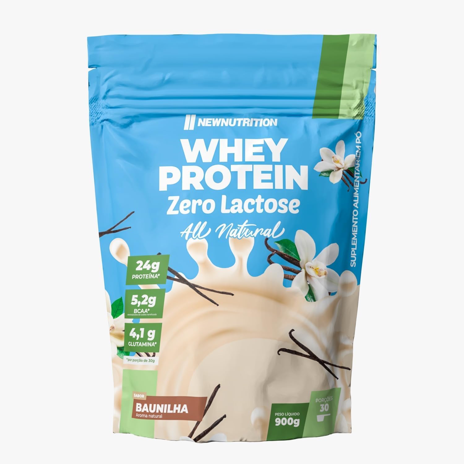 NewNutrition - Whey Protein Zero Lactose All Natural 900g Baunilha ...