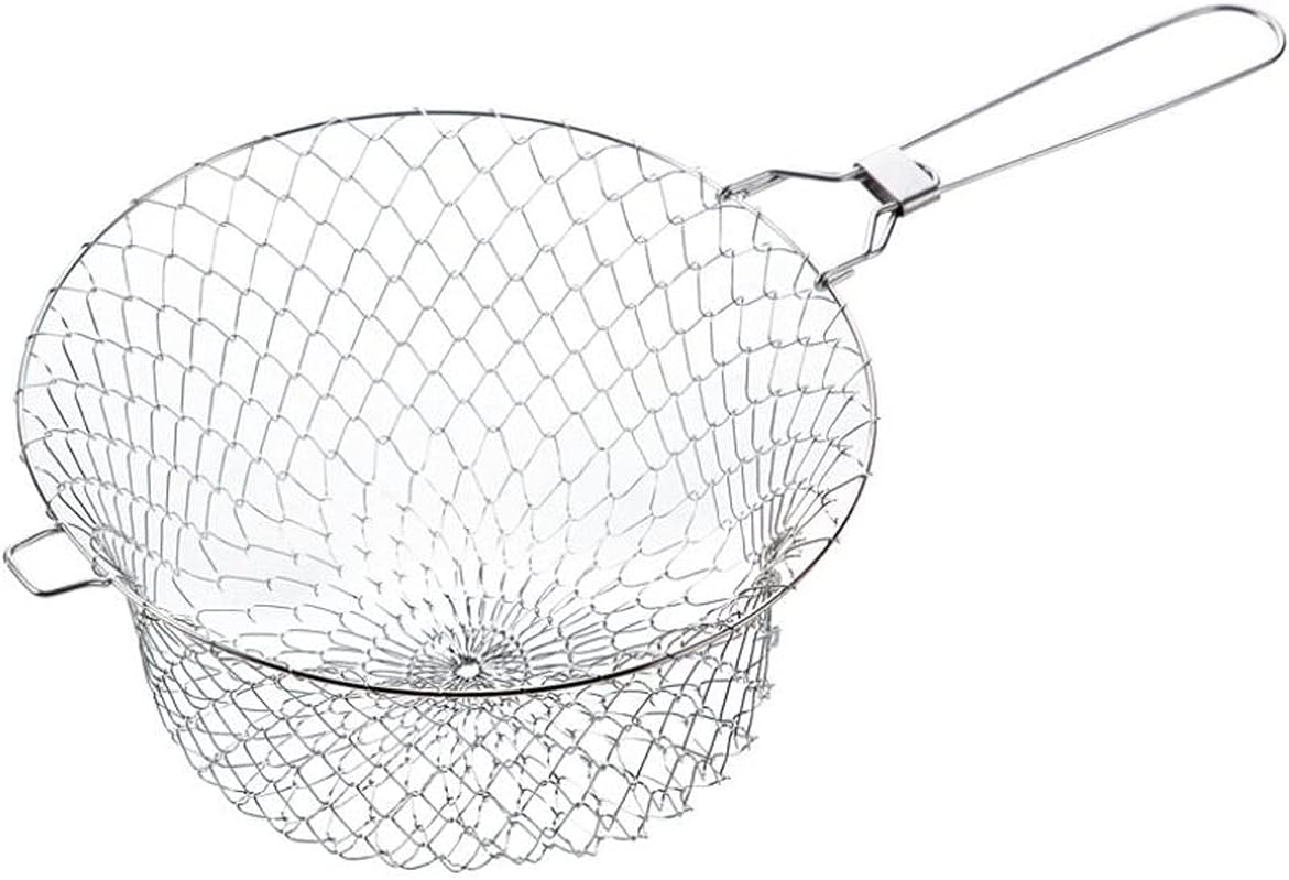 HEIMP Colador de fregadero de acero inoxidable, cesta plegable for ...