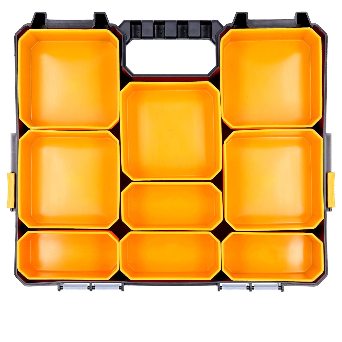 Tool Box Tool Organiser 9 Storage Compartments Plastic Carry Case ...
