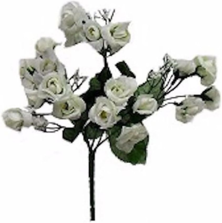 Amazon.com: Decorland 240 Mini Open Roses Ivory Cream Wedding ...
