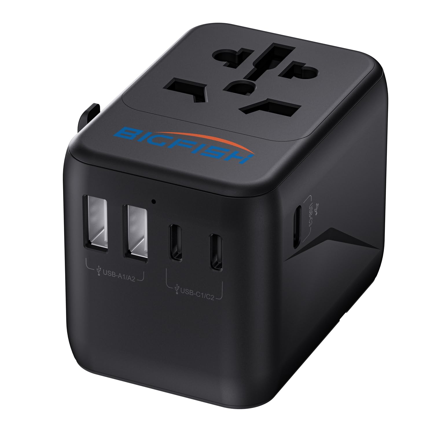 Buy Bigfish Worldwide Travel Adapter with USB C PD 35W Fast Charging ...