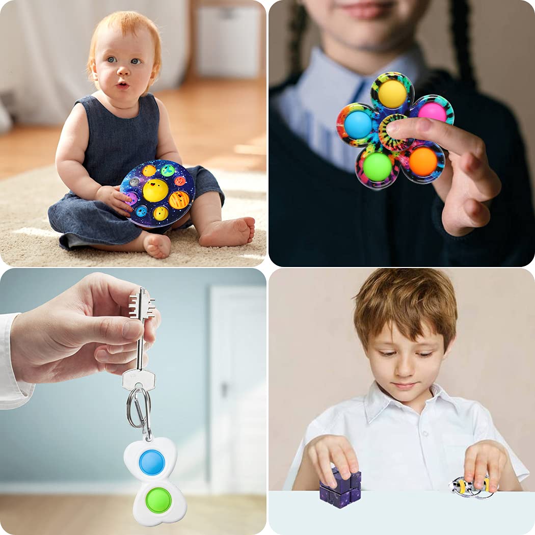 VARWANEO Planet Simple Dimple Fidget Popper Toys, Planets for Kids ...