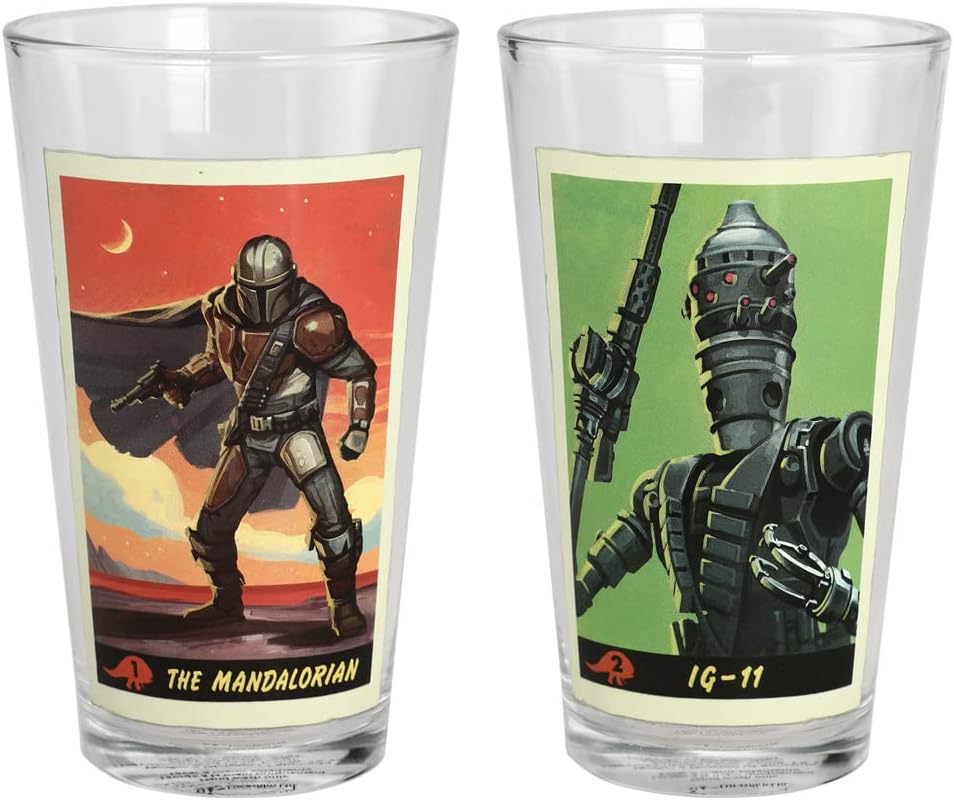 Amazon.com | Bioworld Star Wars the Mandalorian and IG-11. 16 ounce ...