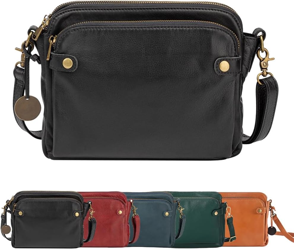 HCPBRS Crossbody Leather Shoulder Bags and Clutches, Women's Crossbody ...