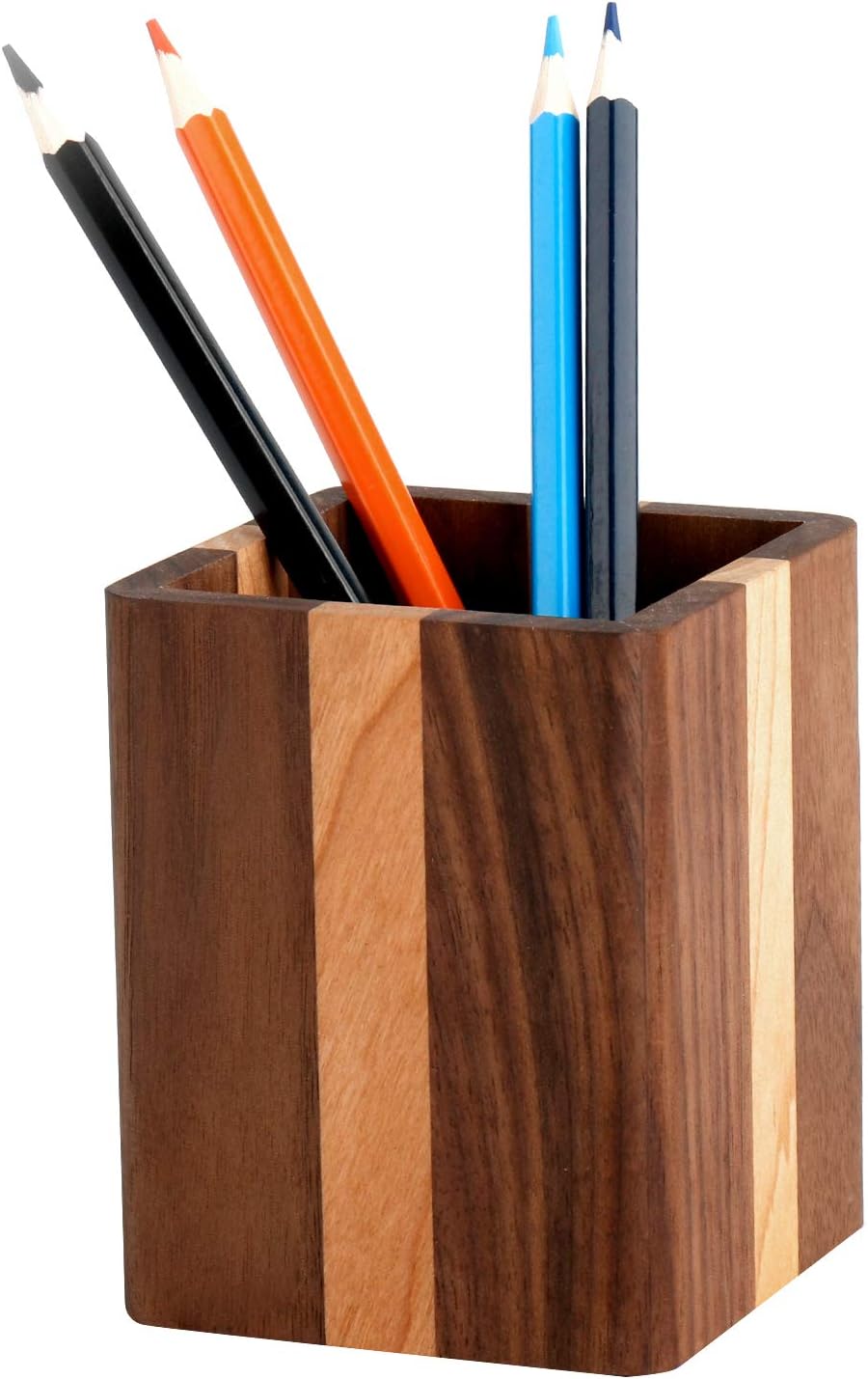 Amazon.com: ZUFECY Wood Pen Holder Desk, DIY Pencil Cup Makeup Brush ...
