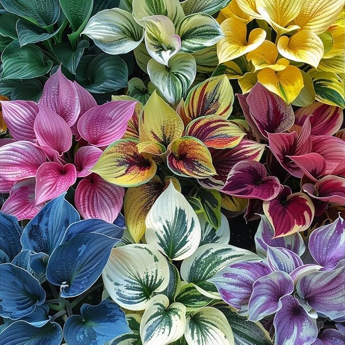 Amazon.com : 100 Pcs Mixed Hosta Jardin Perennials Lily Flower Pot ...