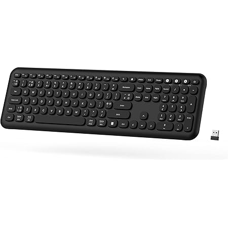 Arteck Universal Bluetooth Keyboard Multi-Device Stainless Steel Full ...