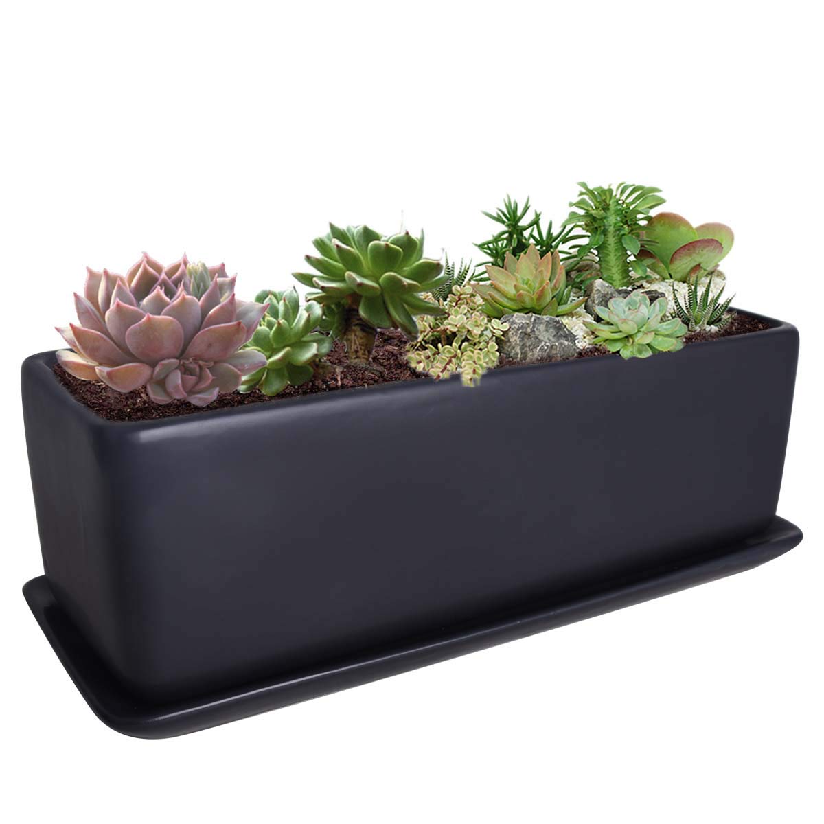 Snapklik.com : Vencer 12 Inch Rectangular Modern Minimalist Ceramic ...