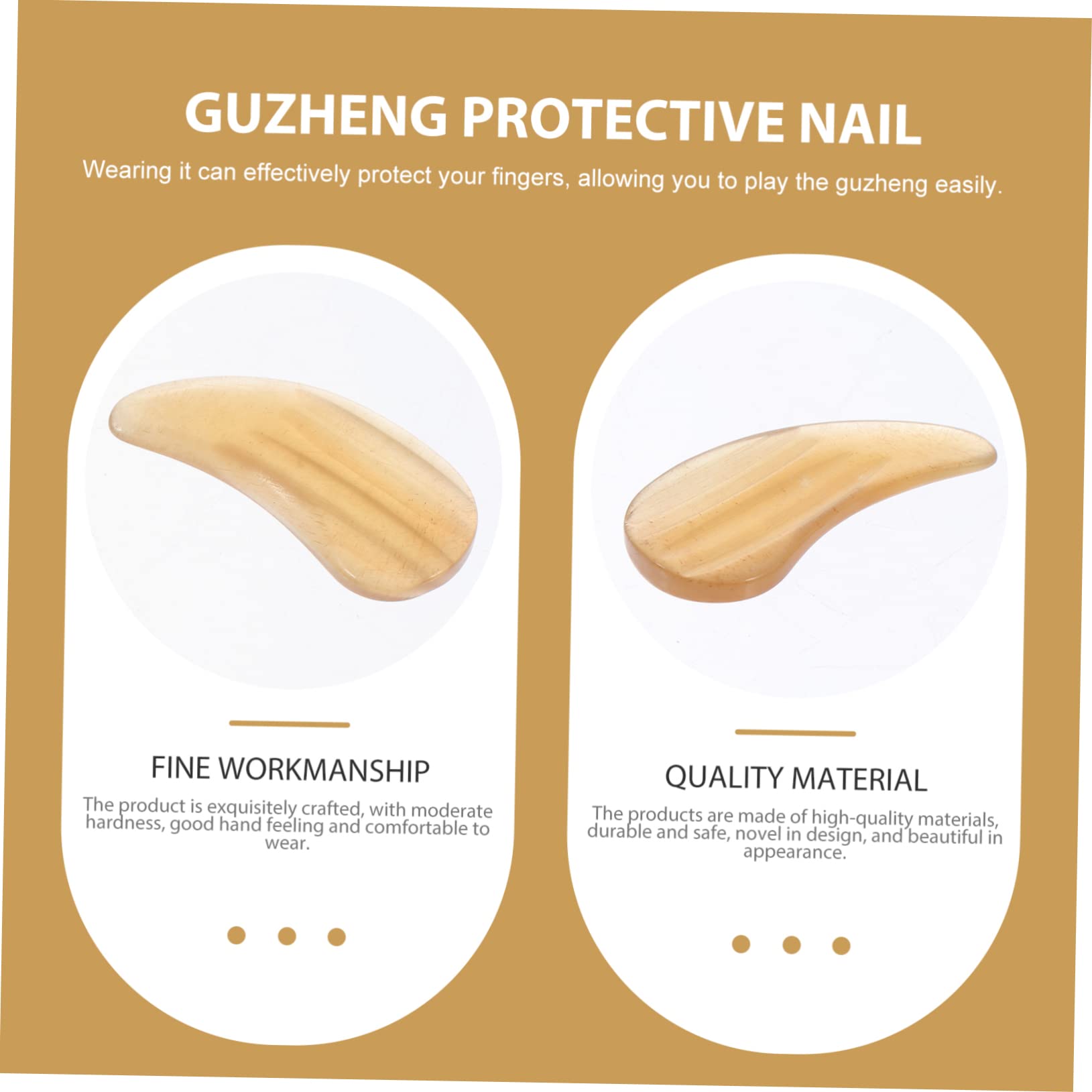 Guzheng Nail Protectors 8-Pack Guzheng Finger Picks - Ergonomic Curve ...