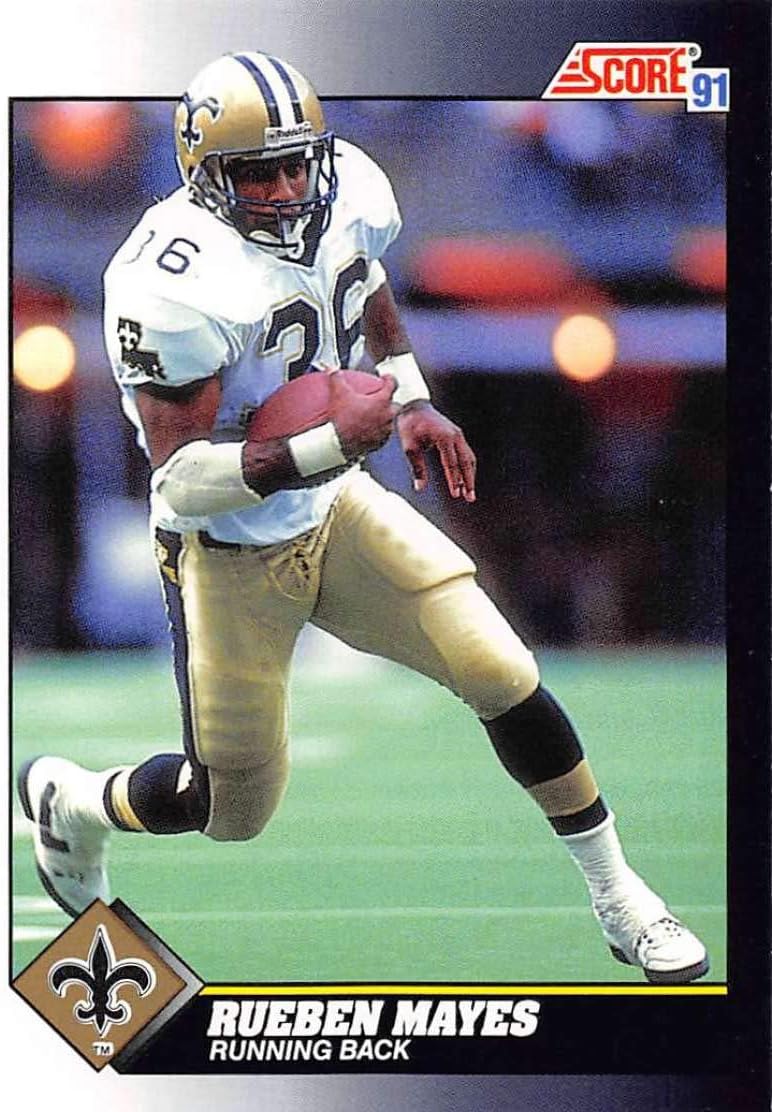 Amazon.com: 1991 Score Football #461 Rueben Mayes New Orleans Saints ...