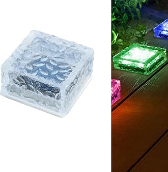 Mekuk Solar Glass Brick Light Led Landscape Light Buried Light Square ...