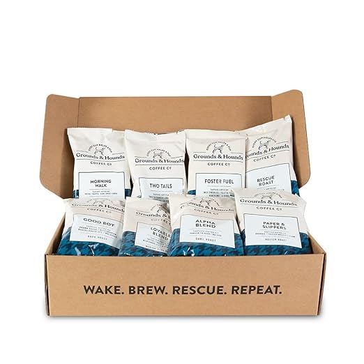 Amazon.com : Grounds & Hounds Eight Coffee Blend Sample Kit - 100% ...