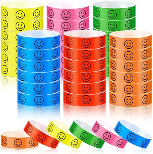Amazon.com : Haull 600 Neon Wristbands Waterproof Hand Bands for Events ...