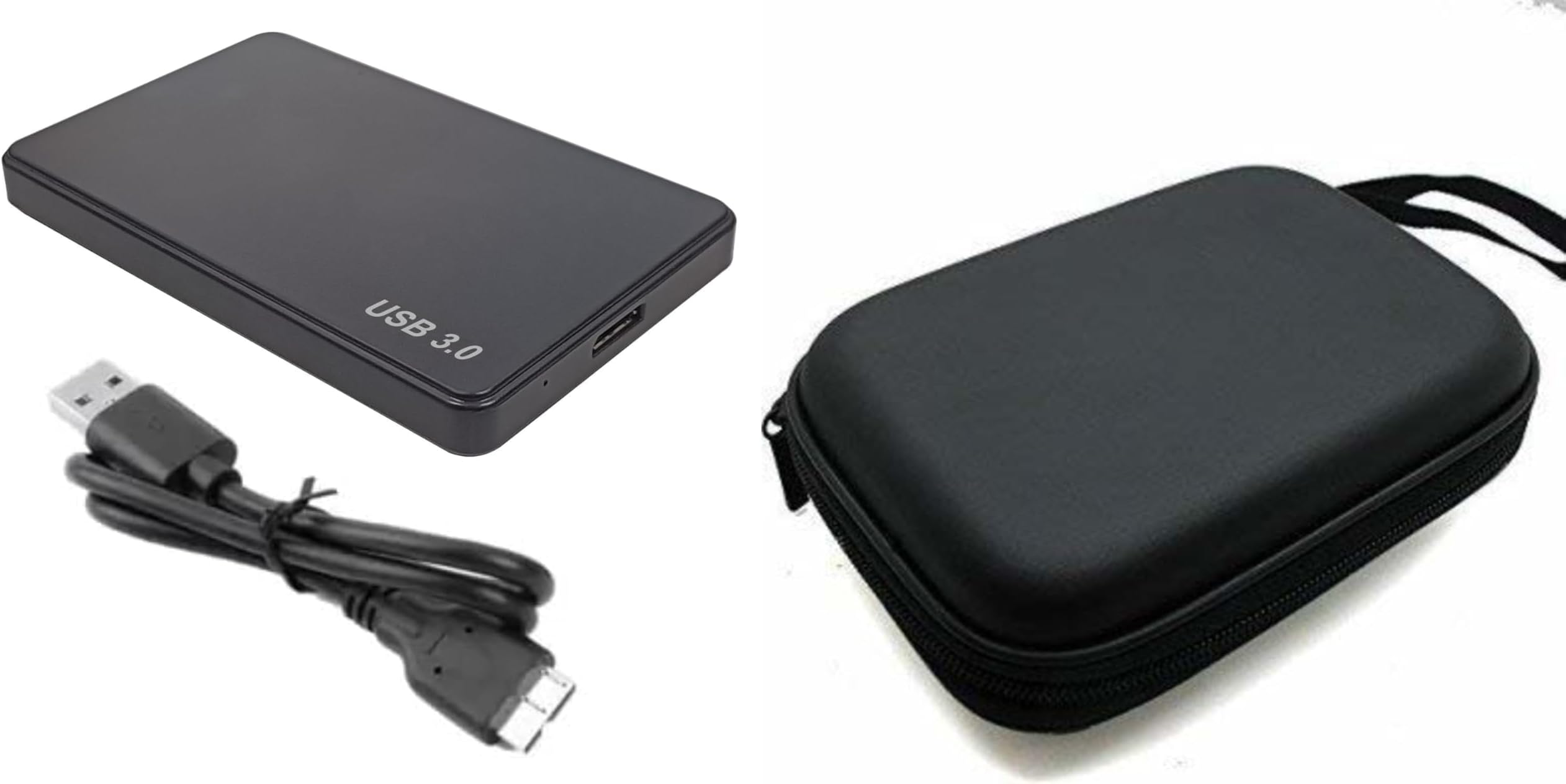 CARE CASE Portable External Hard Disk Drive - 500 GB USB 3.0 for PC Laptop Windows Black (500 GB ...