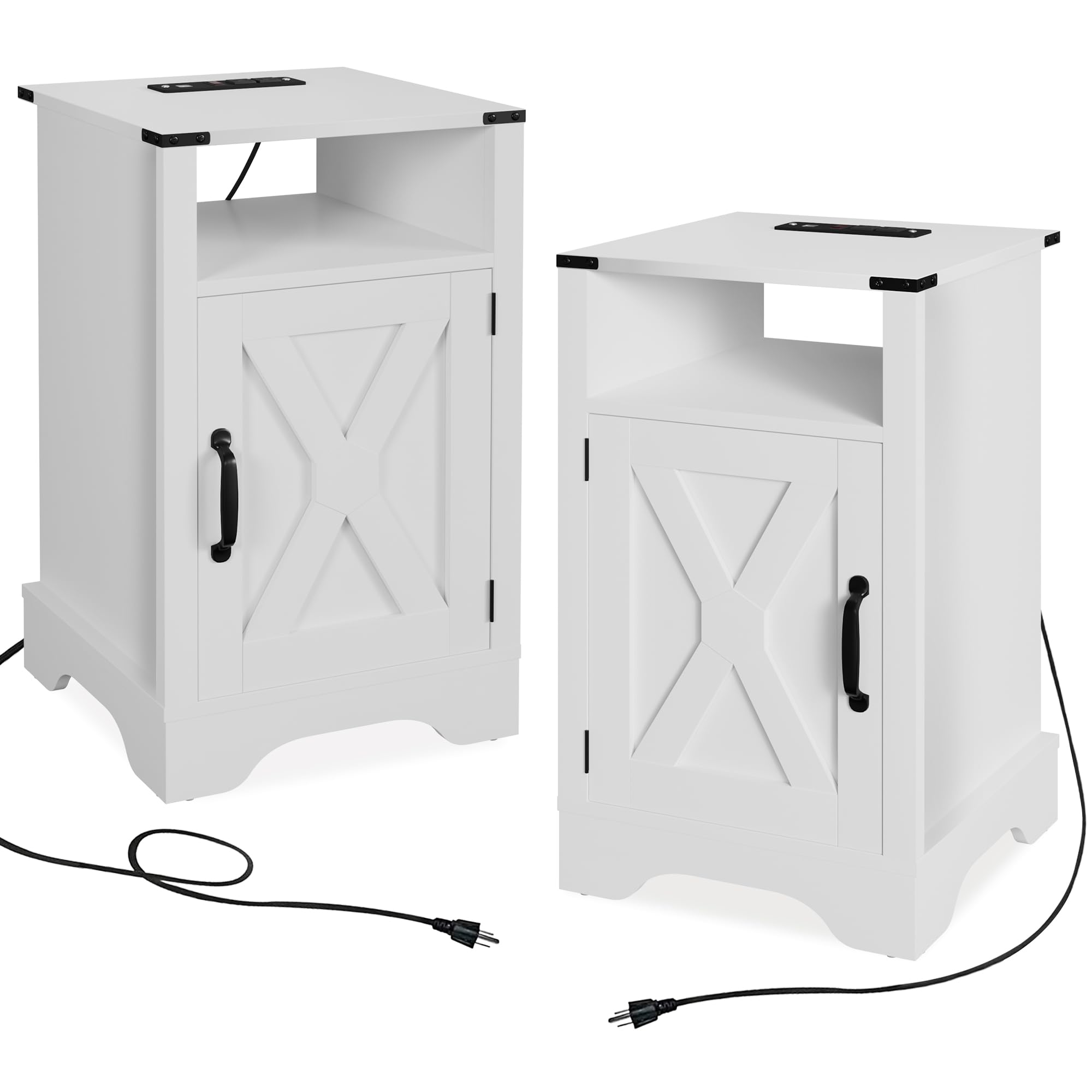 Amazon.com: FansaFurn Charging Station End Table, 1 Count(Pack of 1 ...