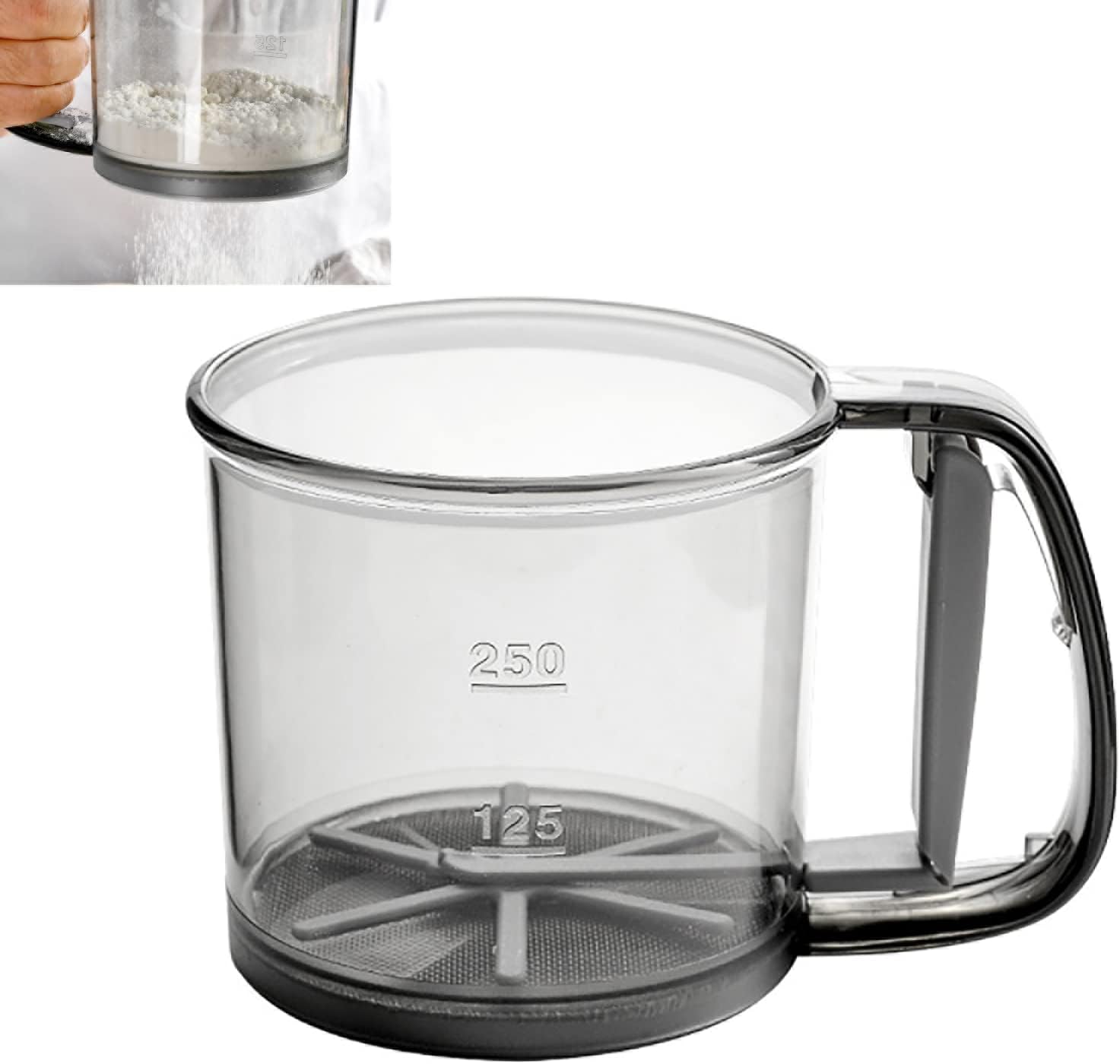 Amazon.de: XiaZhiZhen Mehlsieb, handliches Mehlsieb, transparent, mit ...