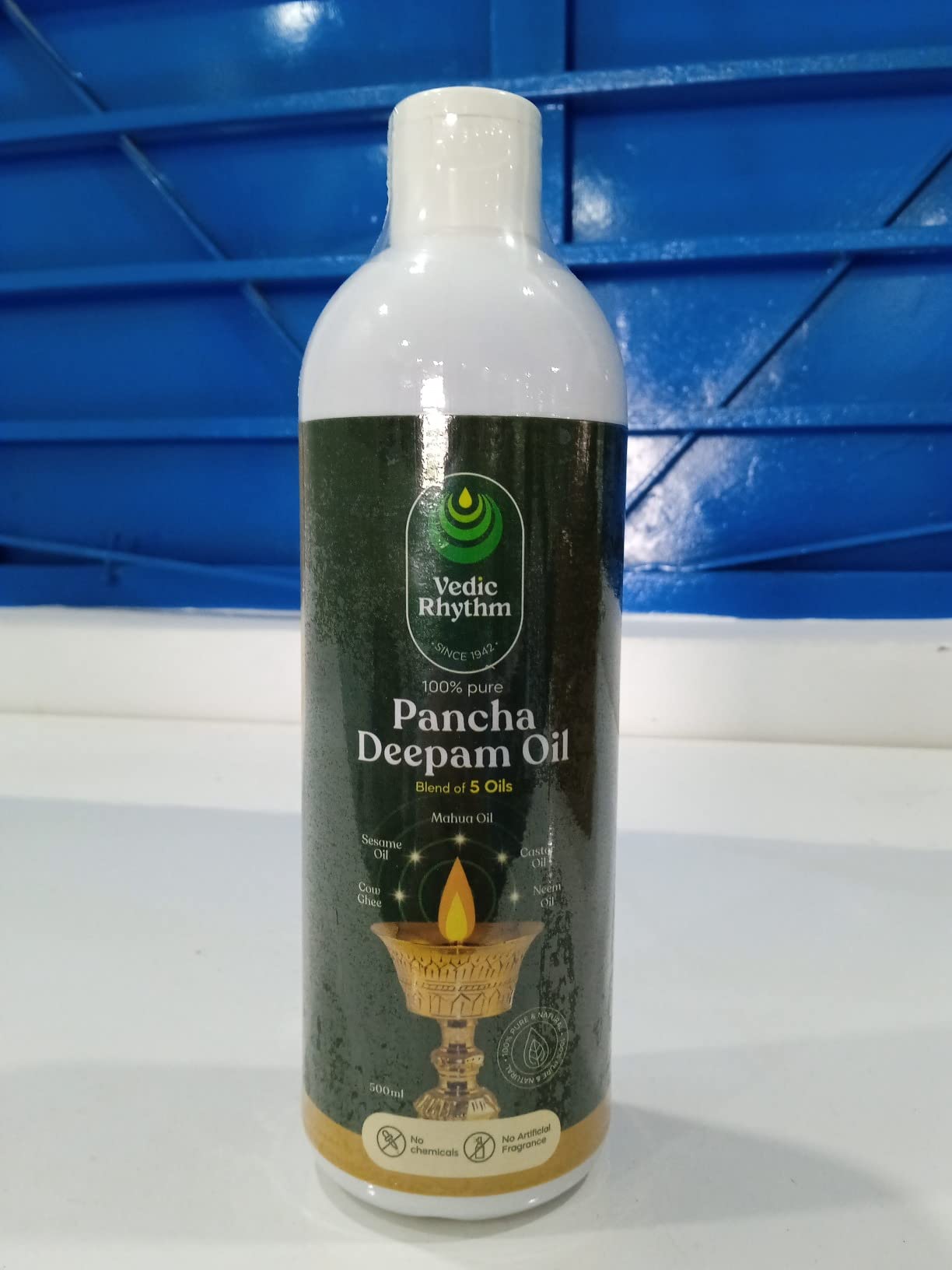 Vedic Rhythm Pancha Deepam Oil - (500 ml) / Til Oil/Pooja Oil/Lamp Oil ...
